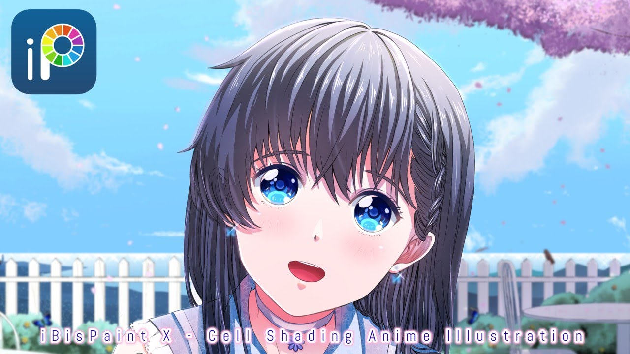 iBisPaint X - Cell Shading Anime Style Illustration Timelapse - YouTube