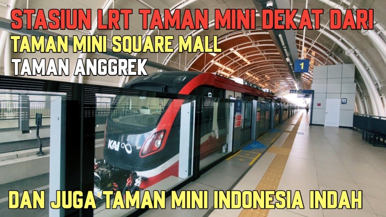 Stasiun Lrt jabodebek Taman Mini Dekat dari Taman mini Square mall dan ...