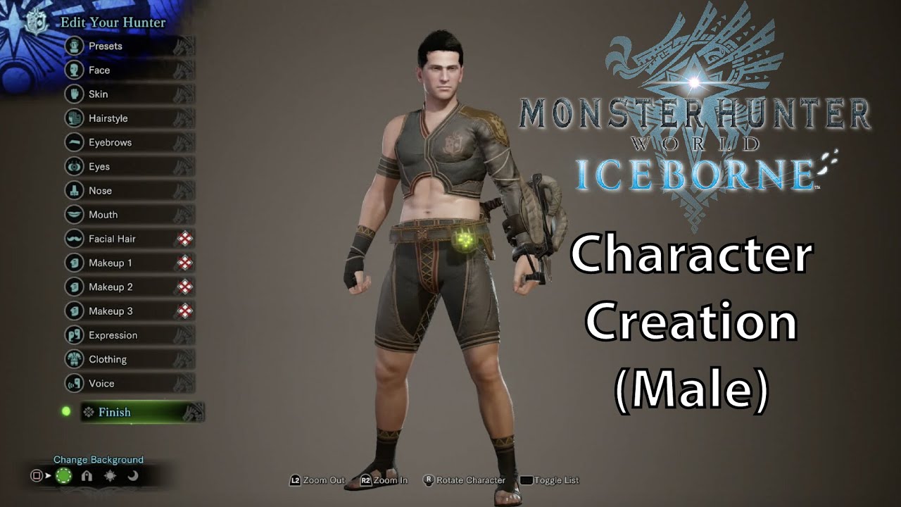 MHW Iceborne Character Creation (Male) - YouTube