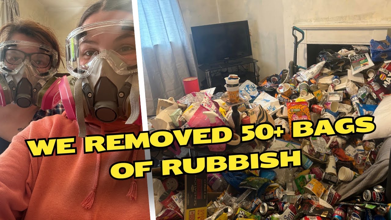 Extreme cleaning of depression house, rubbish hoard removal, part 1 of ...