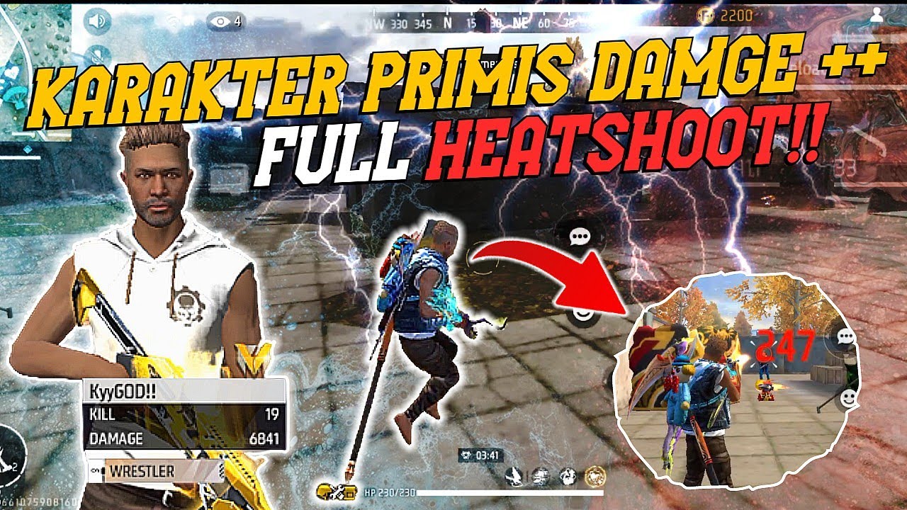 AIM FULL HEADSHOOT PAKE PRIMIS || SOLO VS SQUAD || FREE FIRE INDONESIA ...