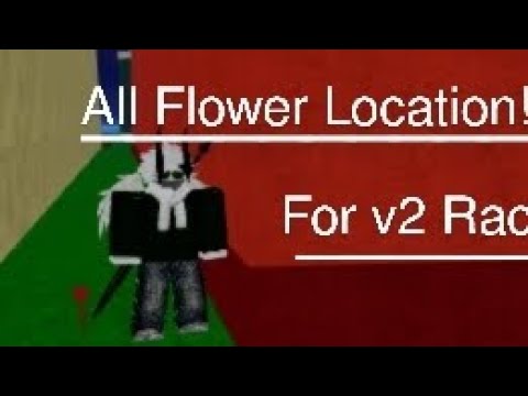 All Flower Location For v2 Race In Blox Fruits - YouTube