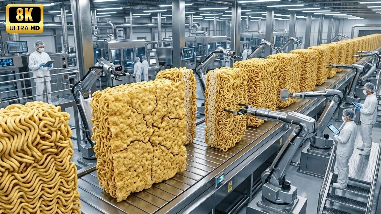 Inside a Modern Instant Noodle Factory: From Wheat Flour to Finished ...