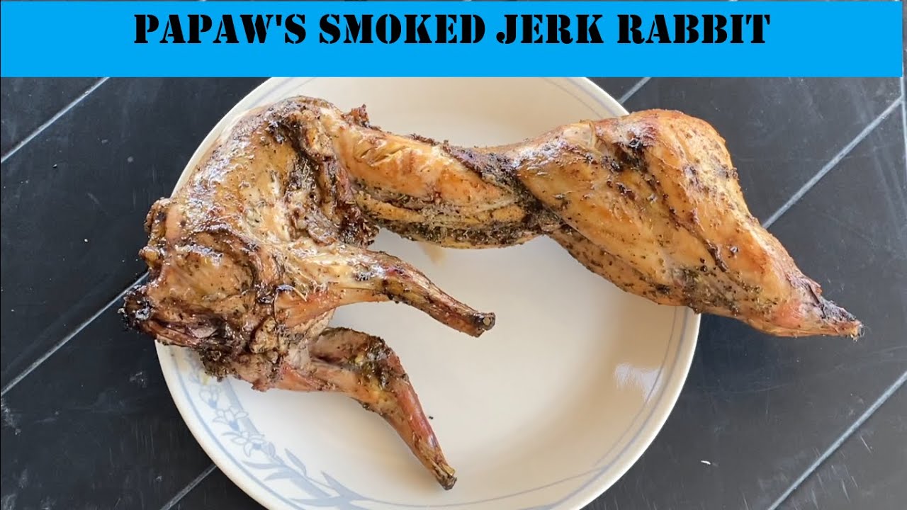 Papaw's Smoked Jerk Rabbit / Outside cooking on a Electric Masterbuilt ...