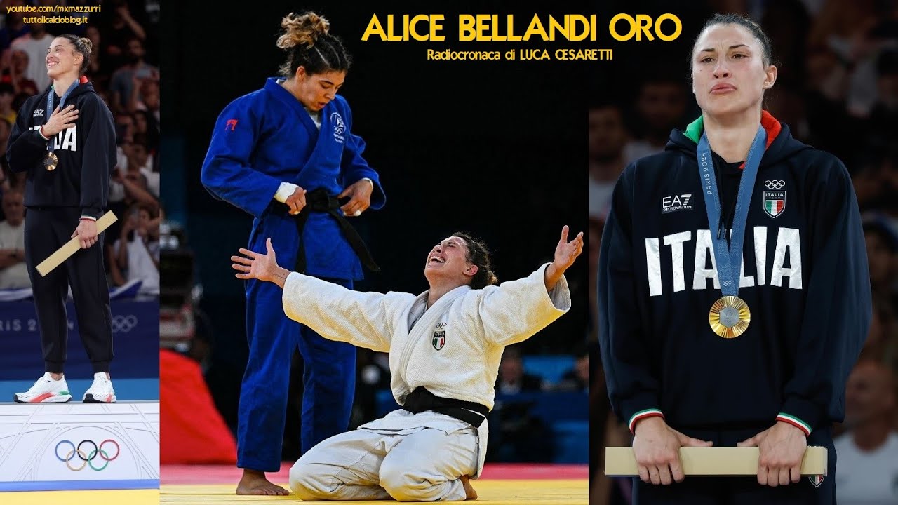 Parigi 2024 - ORO di ALICE BELLANDI (Judo -78 Kg) Radiocronaca di Luca Cesaretti (Rai Radio 1 ...