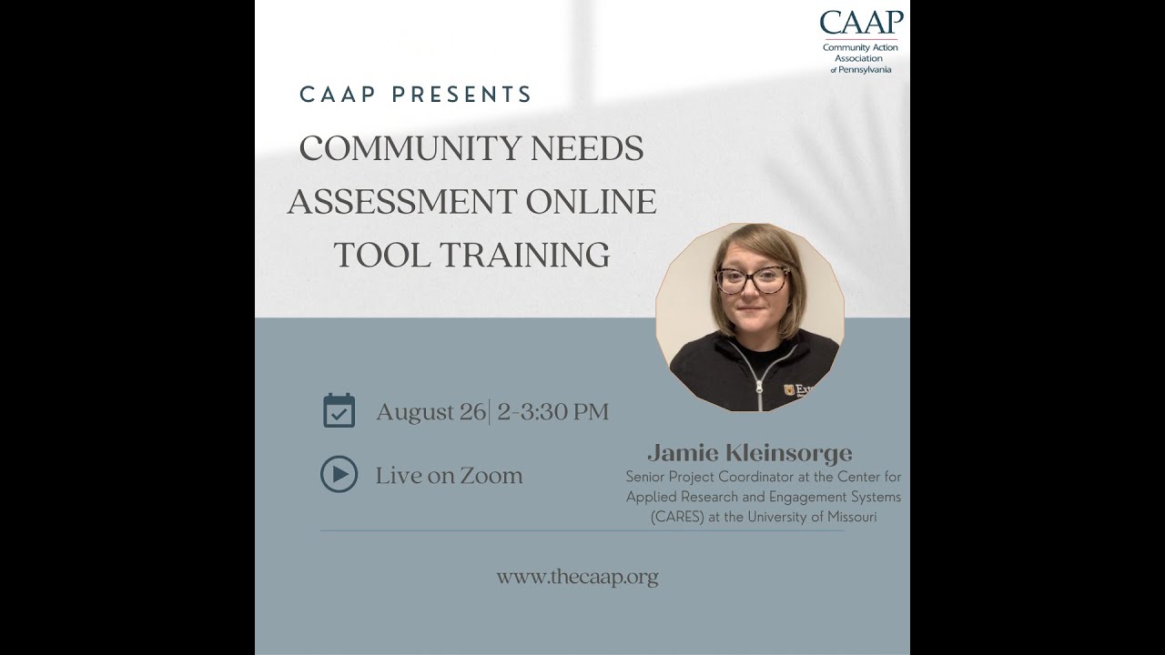 CAAP Community Needs Assessment Tool Online Training - YouTube