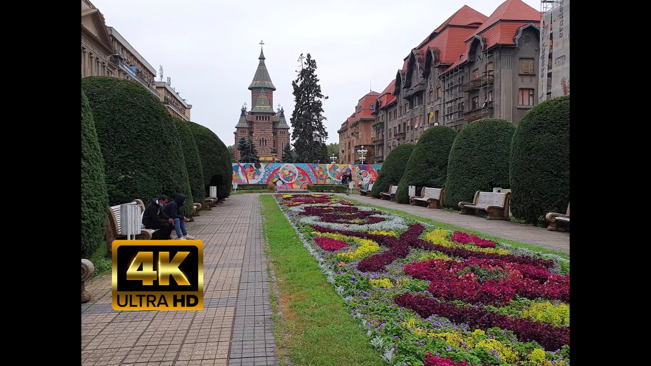 Timisoara, Romania, tur oras (Walking Tour Timisoara city) [4K video ...