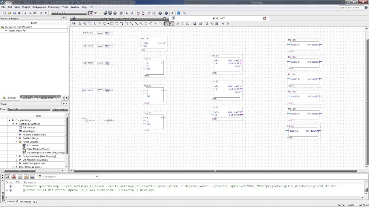digital watch schematic top design - YouTube