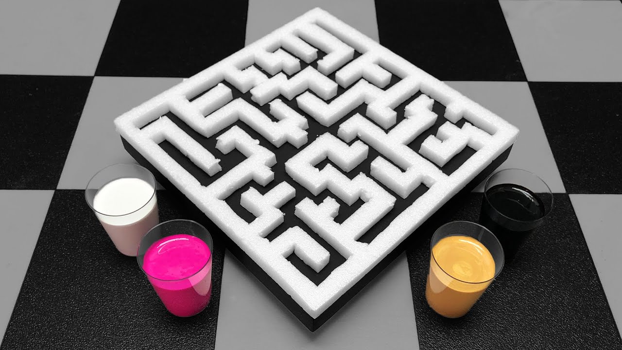 Acrylic Pouring with a LABYRINTH - amazing results! | JFA - YouTube