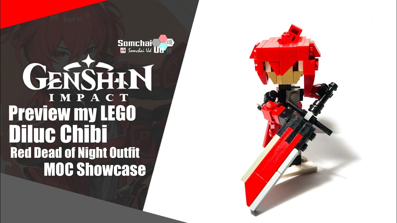 Preview my LEGO Diluc “Red Dead of Night” Outfit Chibi | Somchai Ud ...