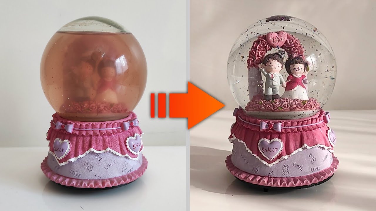 How To Replace Snow Globe Water - YouTube
