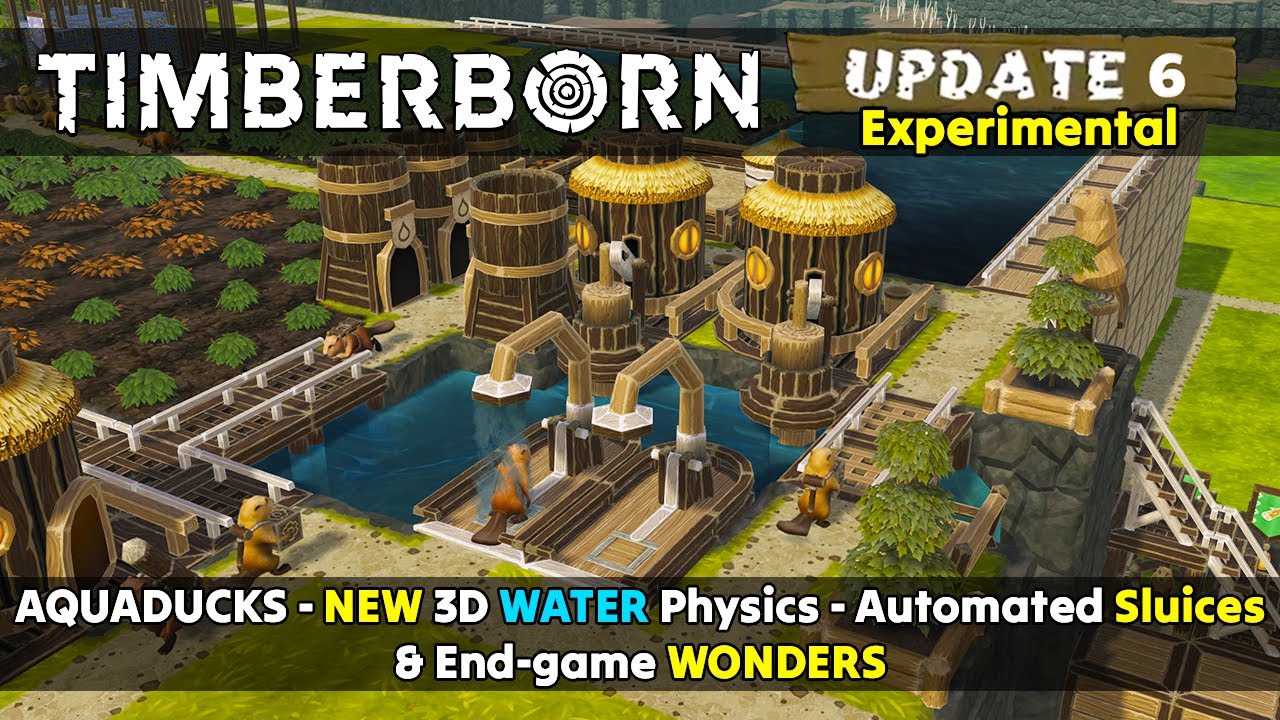 LIVE | Timberborn UPDATE 6 - 3D Water Physics & More - Beaver Colony ...