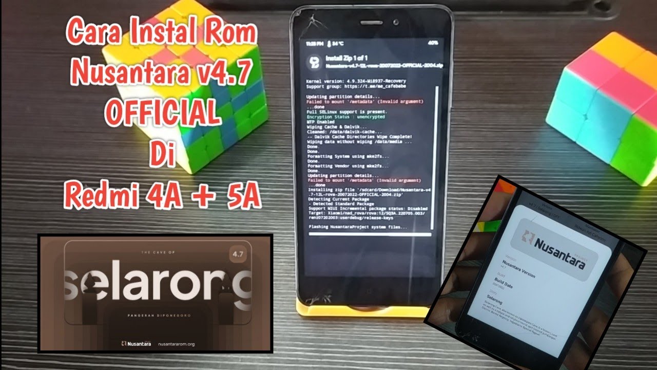 Cara Instal Rom Nusantara v4.7 OFFICIAL Based Android 12 Di Redmi 4A + 5A - YouTube