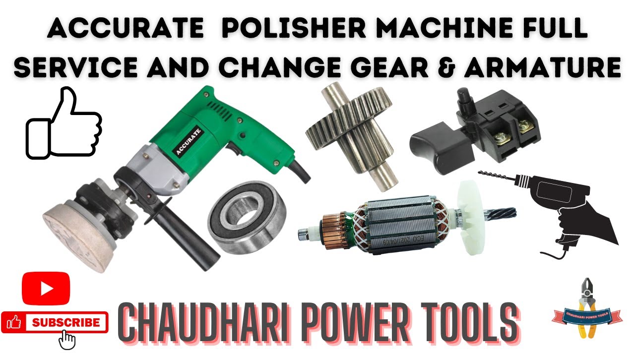 polisher machine DU10 service and change gear & armature ! stone ...