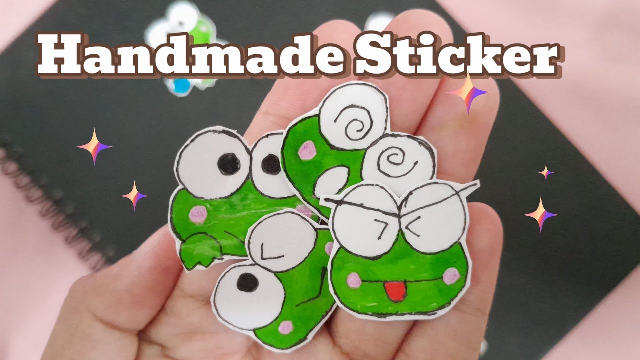 DIY Handmade Sticker |Cute Stikers |Making Handmade Paper Sticker ...
