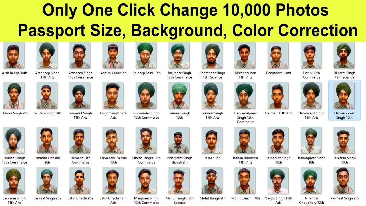 Only One Click Change 10,000 Photos Passport Size, Background, Color ...