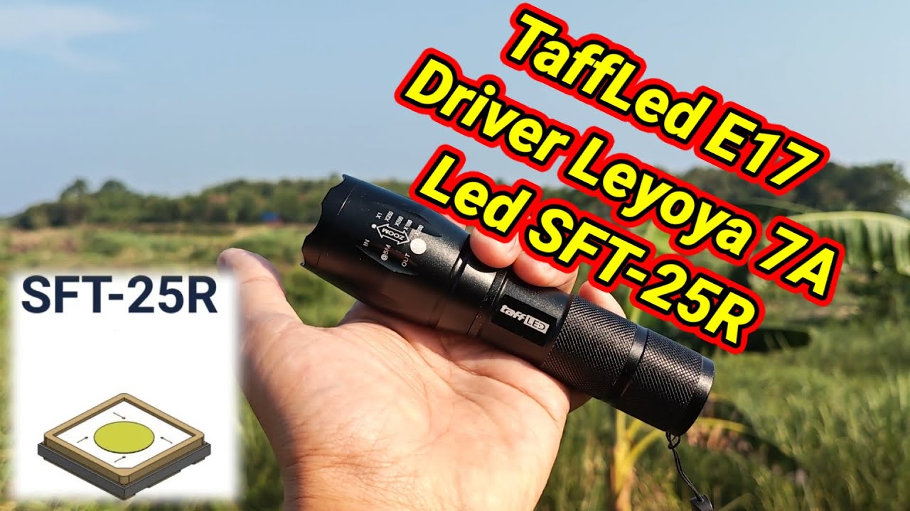 Led SFT 25R pasang di senter zoom - YouTube