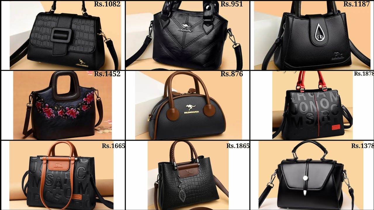 NEW DAILYWEAR BLACK SHOULDER BAGS LEATHER DESIGN WOMEN FORMAL HANDBAG ...