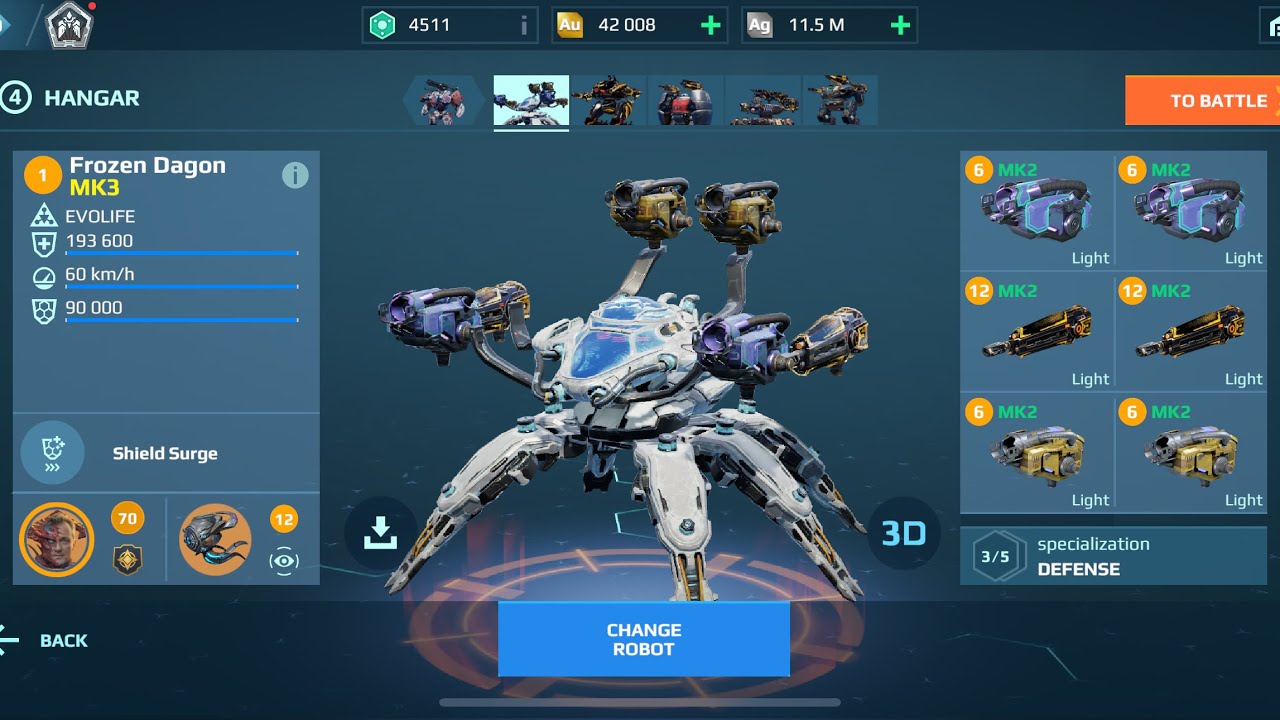 Frozen Dagon | 150M Hedjet | War Robots Gameplay - YouTube