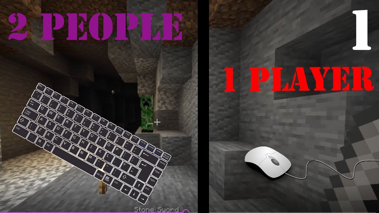 Minecraft Two people, One player Part 1 Much frustration - YouTube
