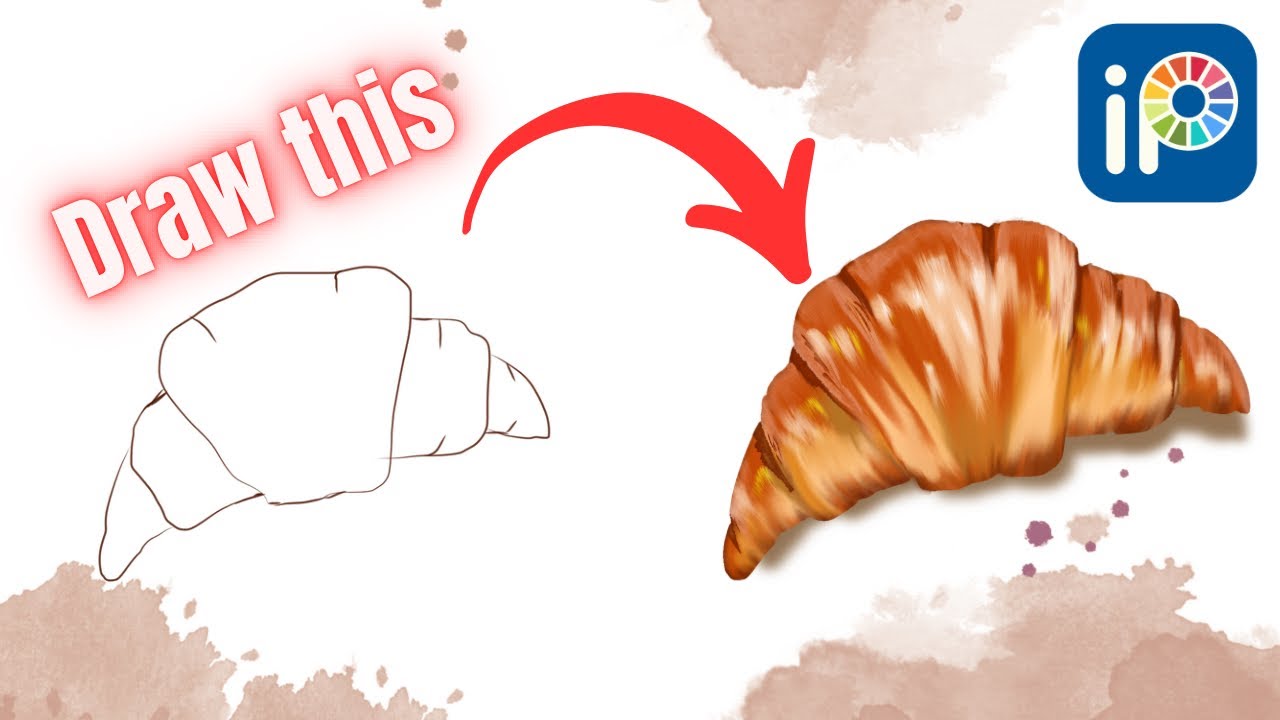 Draw This Croissant on IbisPaintx (step by step) - YouTube