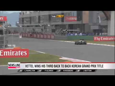 Vettel wins third straight Korean GP