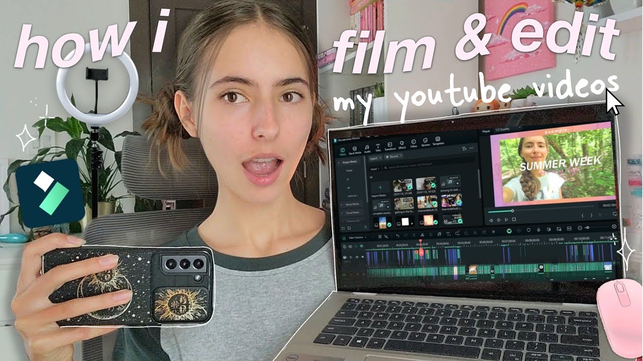 HOW I FILM & EDIT MY YOUTUBE VIDEOS (FILMORA) 👩‍💻 ️ the best video ...
