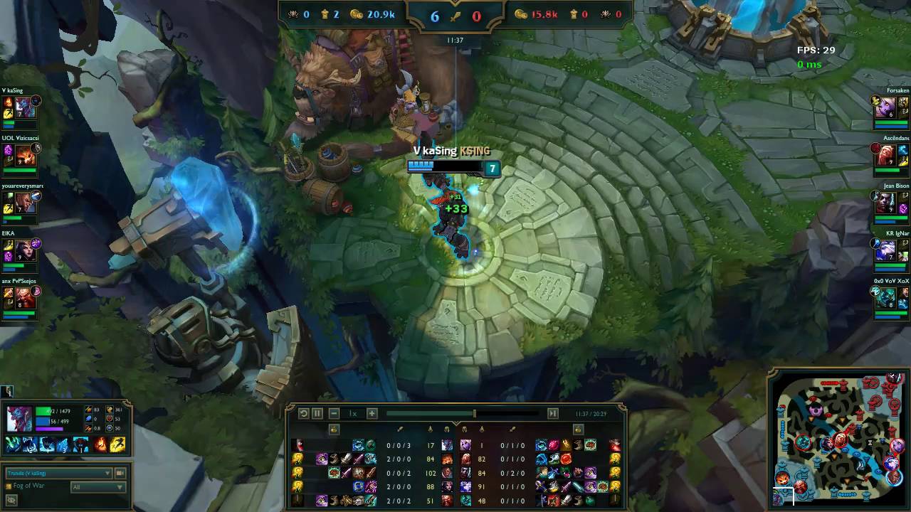 LoL: KaSing Trundle vs Soraka Support SEASON2016 Aug 2016 - YouTube