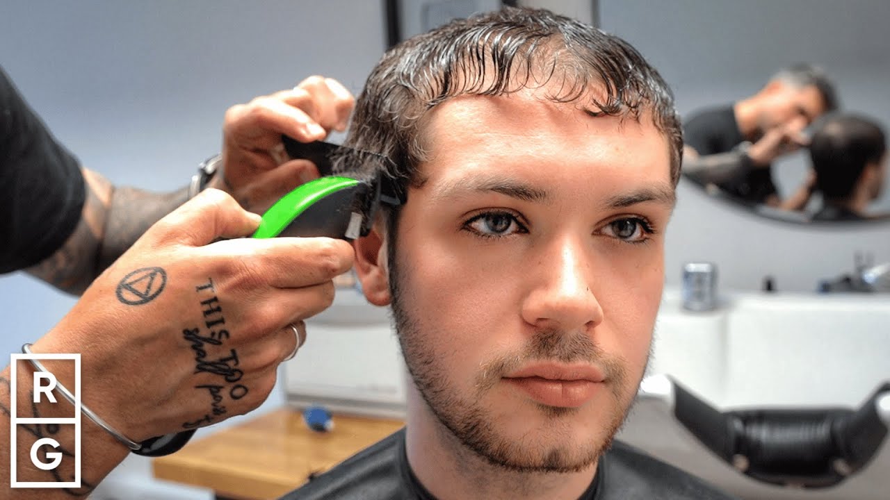 He Got a Haircut for THINNING Hair on Top (Crop Fringe Haircut) - YouTube