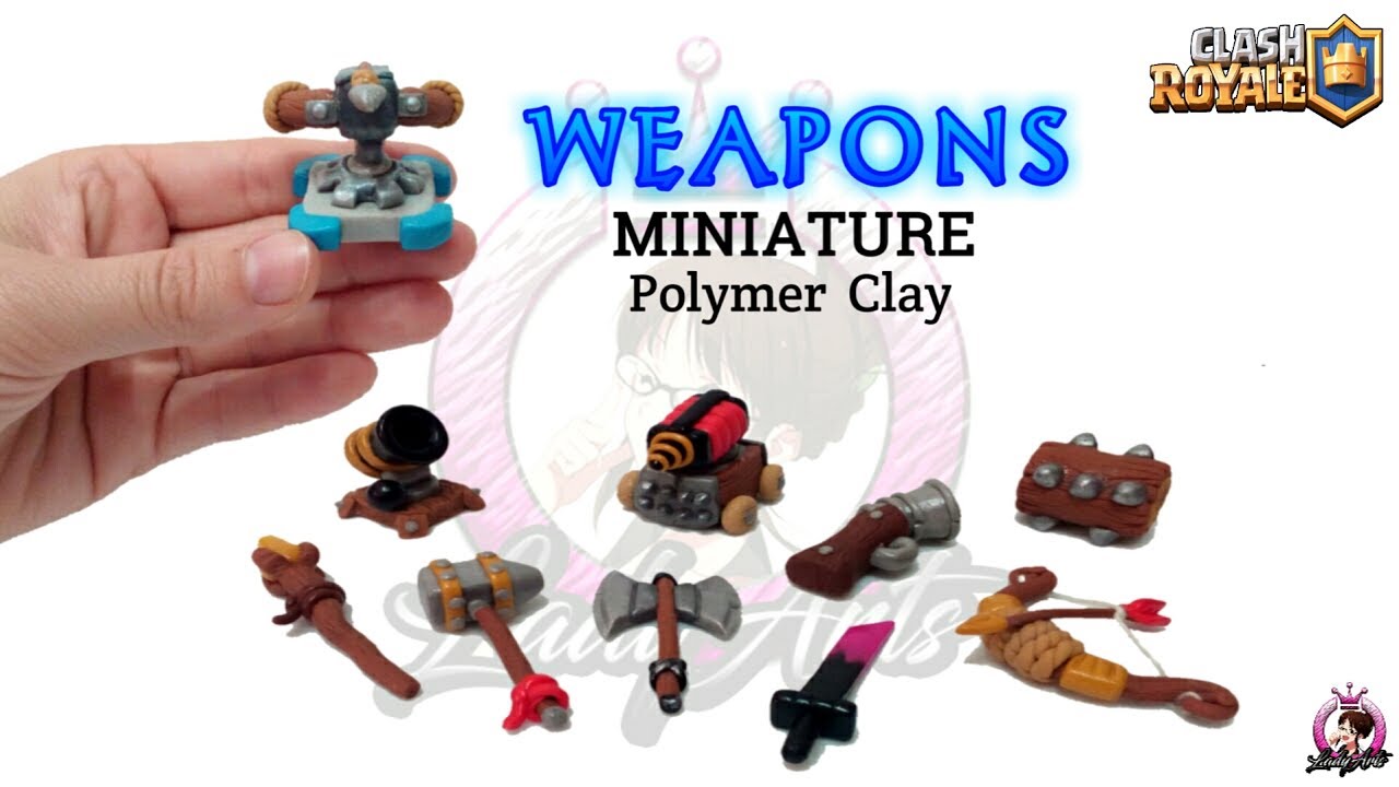 Weapons | Clash Royale | Polymer Clay Tutorial - YouTube
