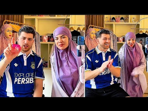 Resul lagi semangat jualan bareng Dinar candy 