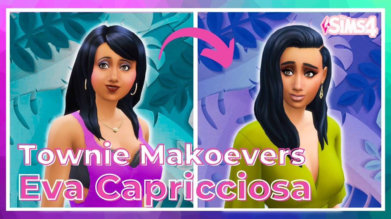 Eva Capricciosa (2.0), No CC // Sims 4 Townie Makeovers - YouTube
