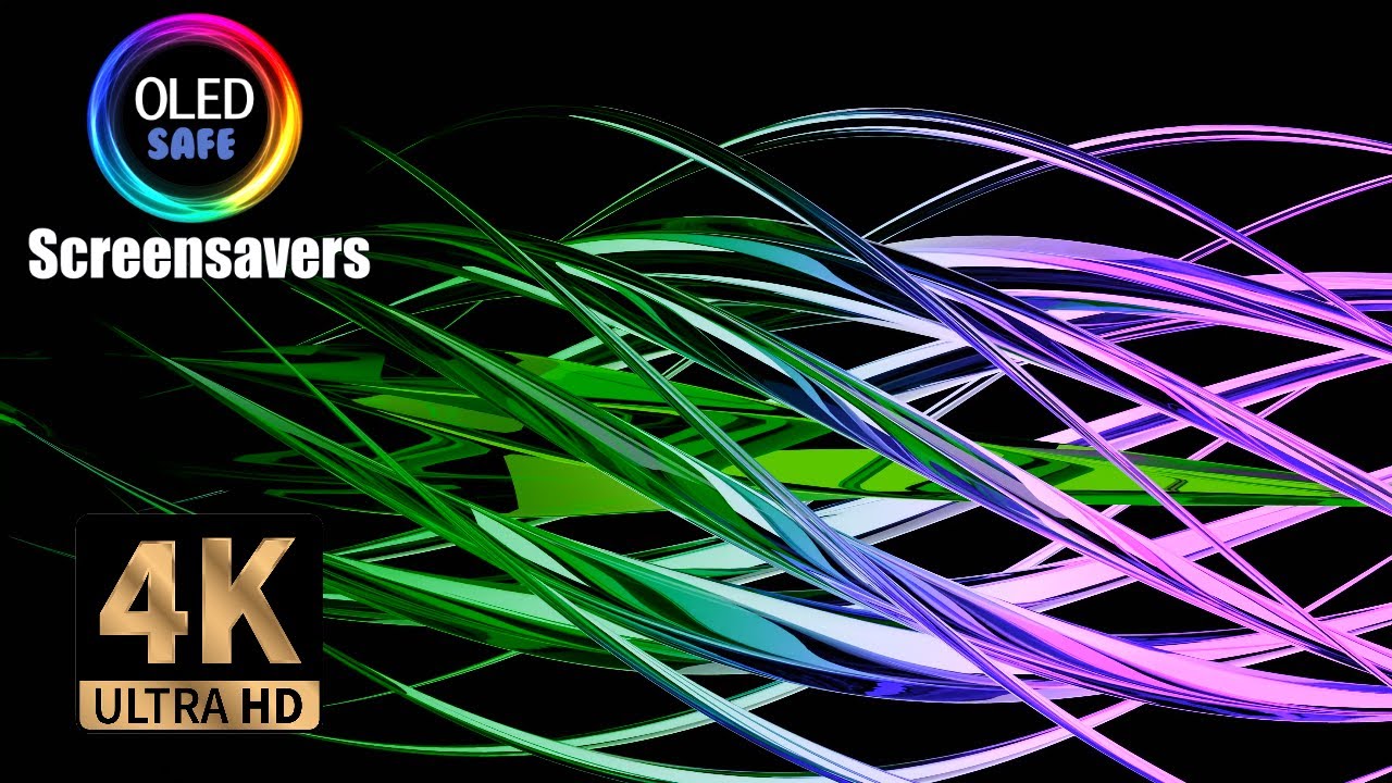 Abstract Colorful Streamers Screensaver (No Sound) - 10 Hours - 4K ...