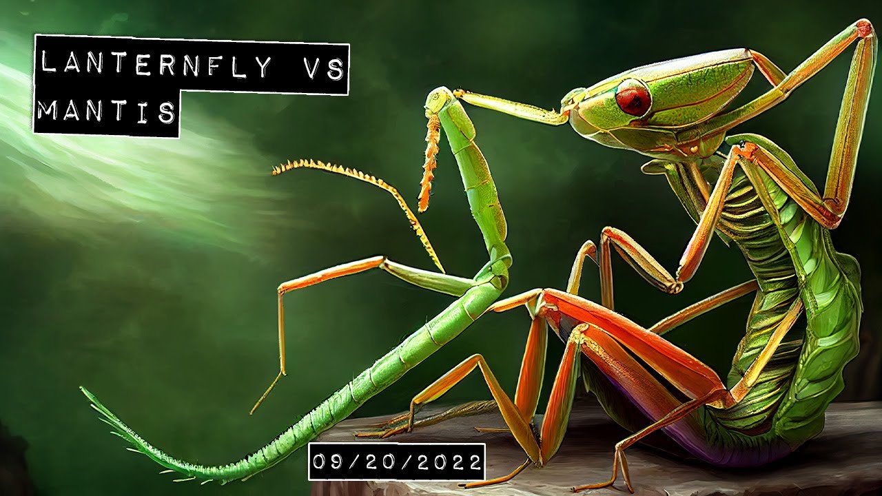 Spotted Lanternfly vs Praying Mantis, Invasive Species - YouTube