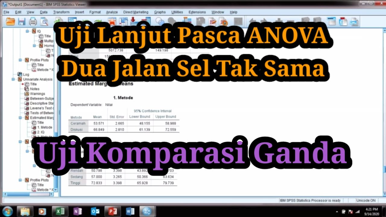 Cara melakukan Uji Lanjut Pasca Anova Dua Jalan Sel Tak Sama Uji Komparasi Ganda dengan SPSS ...