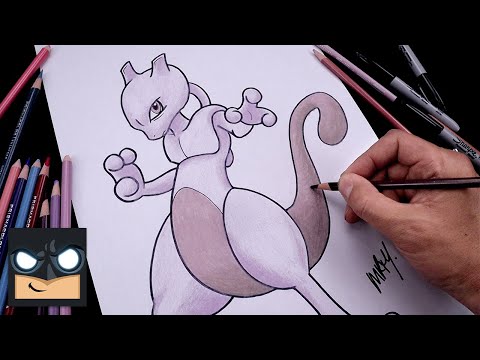 How To Draw Pokemon Like a Pro | Mewtwo Draw & Color
