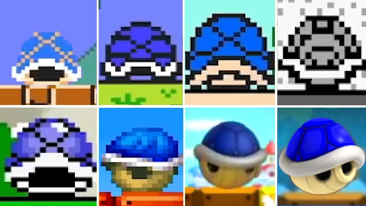 Blue Shells in All 2D Super Mario Gamestyles - YouTube