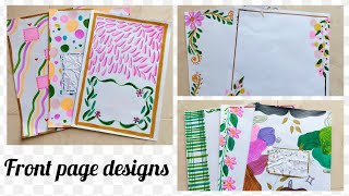 HOW TO DRAW / FRONT PAGE BORDER DESIGN IDEAS || 8 EASY ... | Doovi