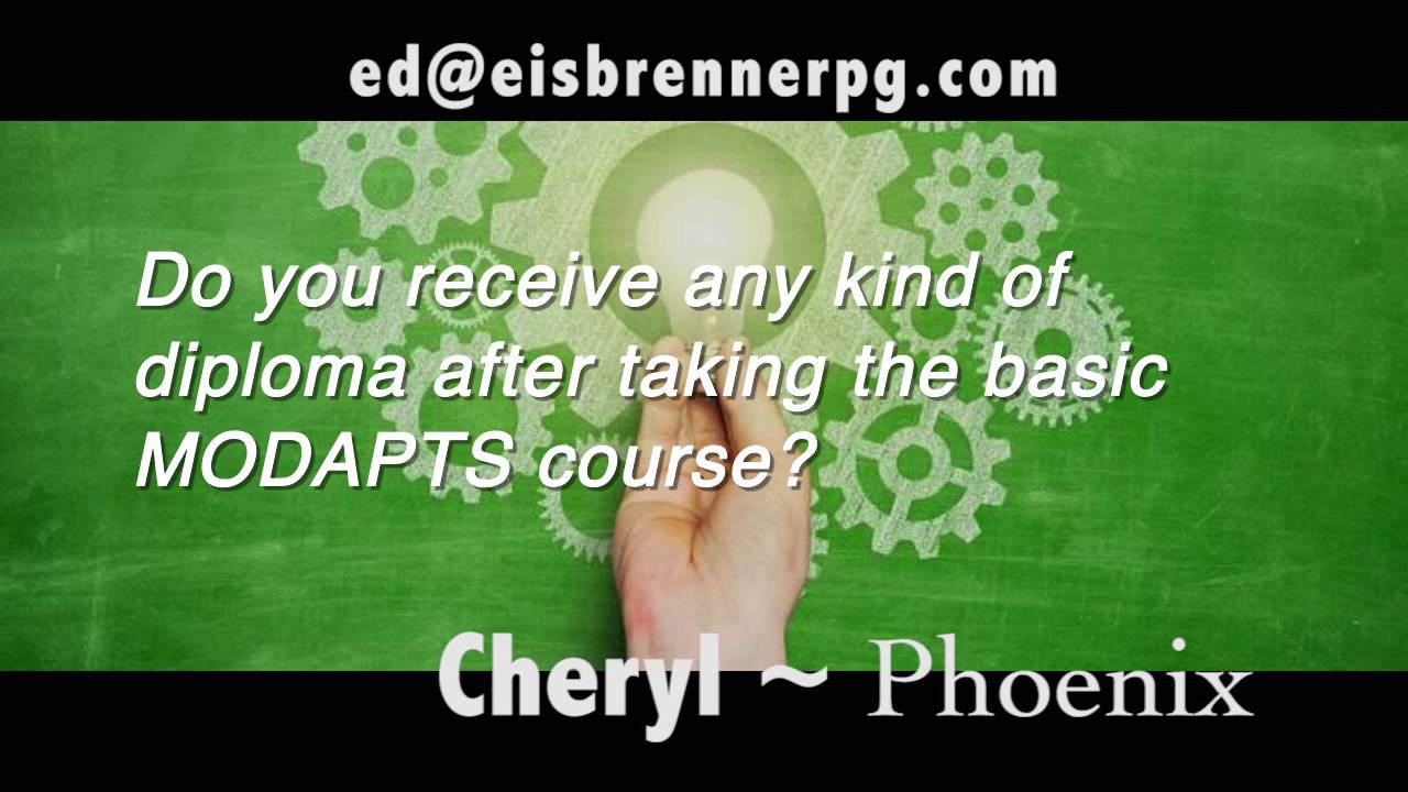 MODAPTS® Certificate | Ask the MODAPTS Man©® - YouTube