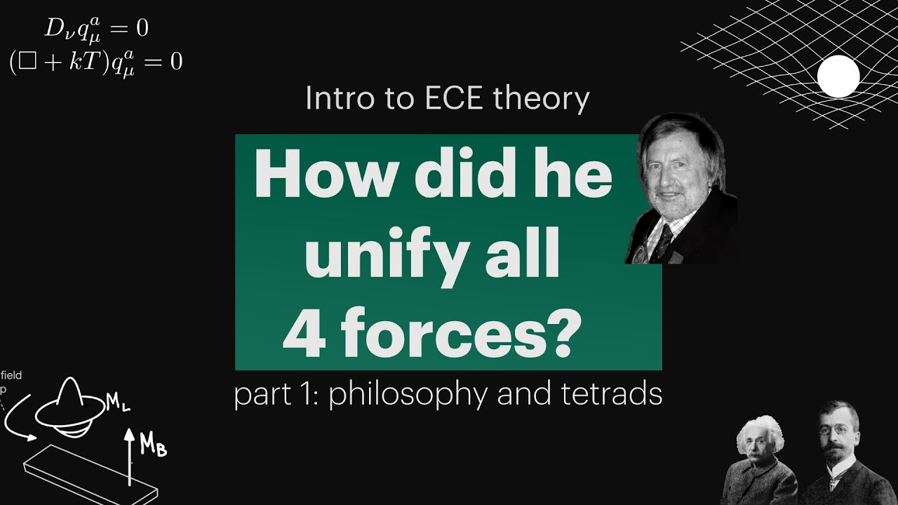 ECE unified field theory: philosophy and tetrad postulate #PaCE1 - YouTube