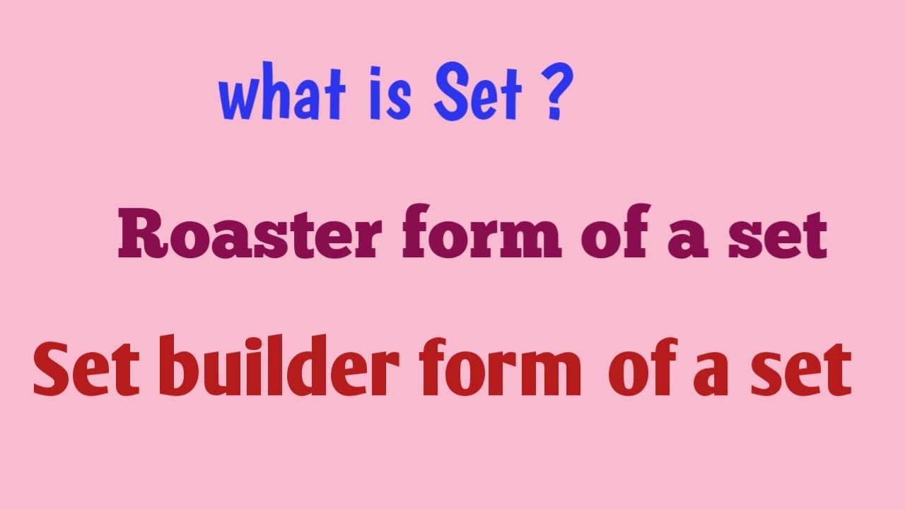 Sets definition/ Roaster Form and Set builder form of a set // APSCERT ...