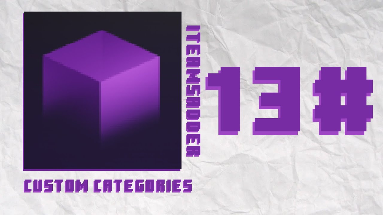 ItemsAdder - Make custom categories - YouTube