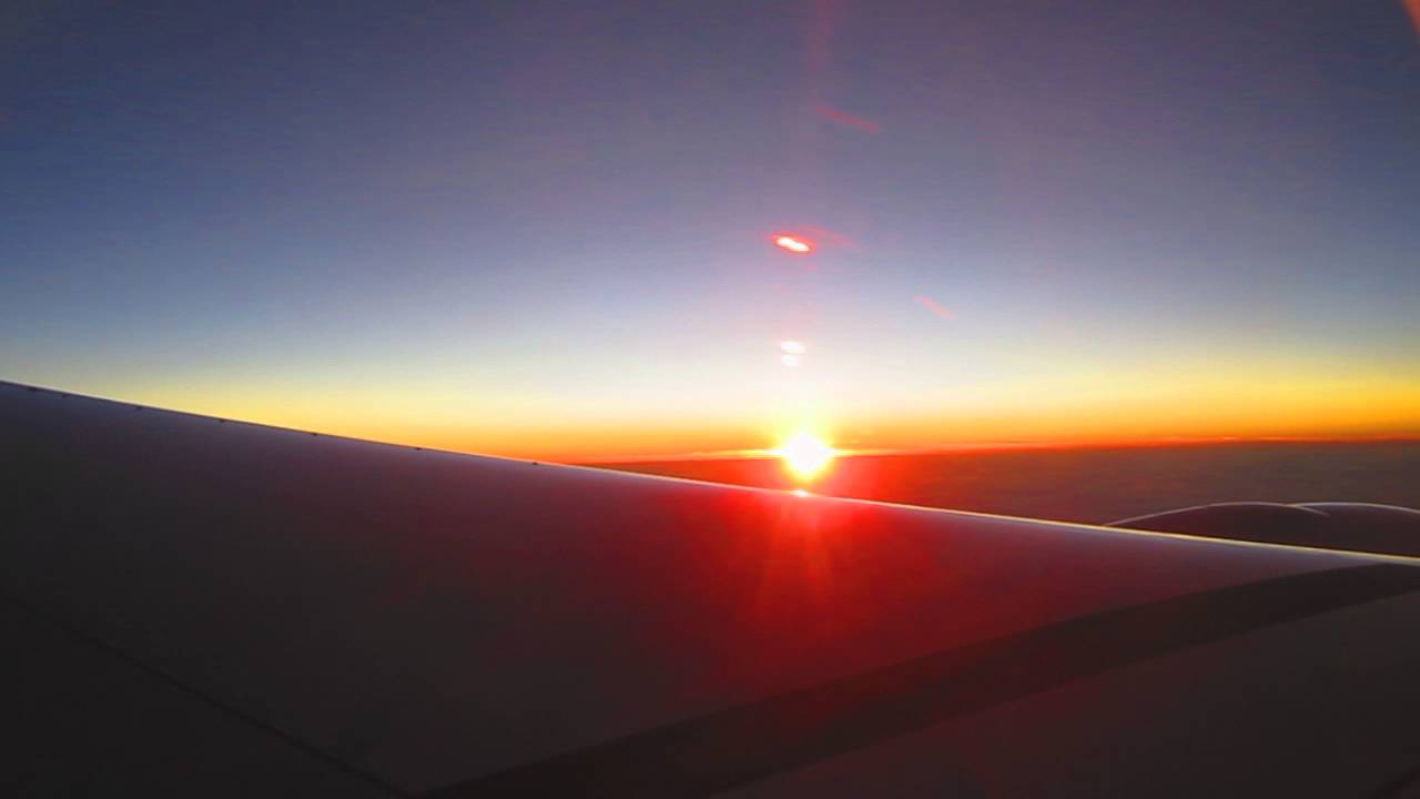 Emirates 777-300ER Sunset over Germany - YouTube