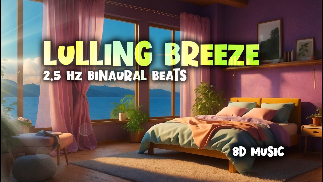 Lulling Breeze 🌊 8D Relaxing Sleep Music + Binaural Beats 2.5 Hz for ...