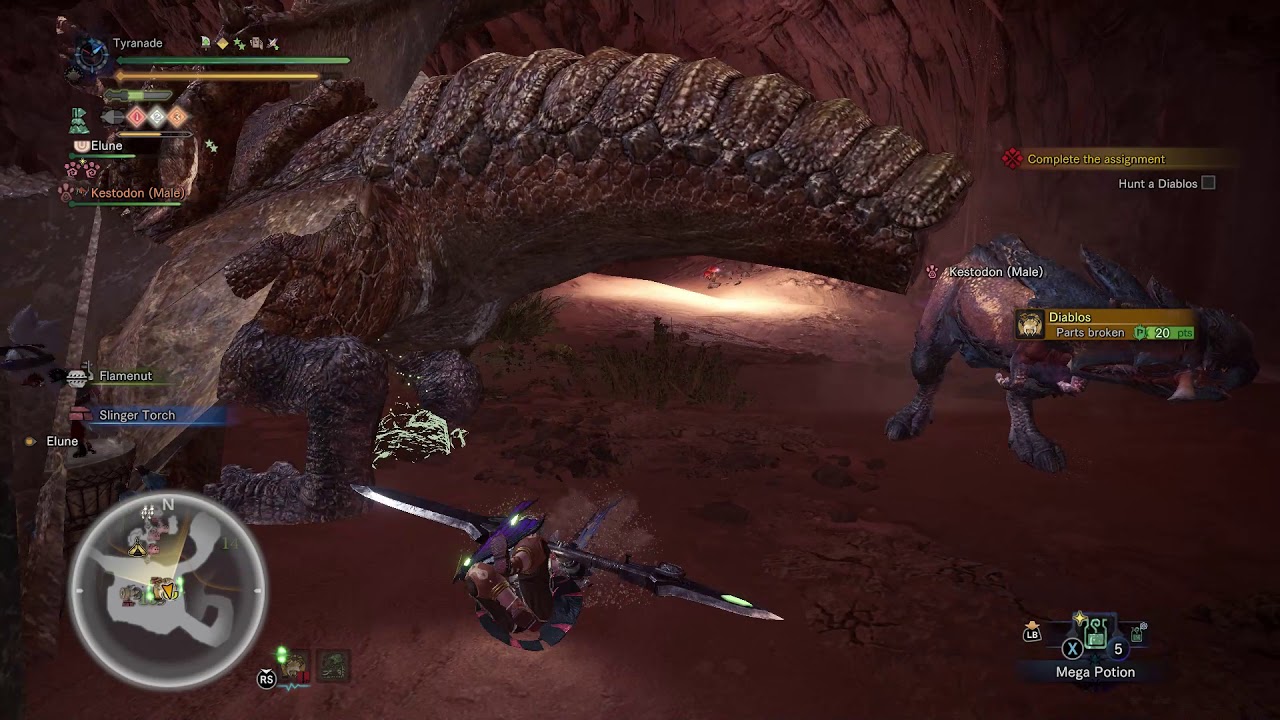 MONSTER HUNTER WORLD | Diablos (Insect Glaive) - YouTube