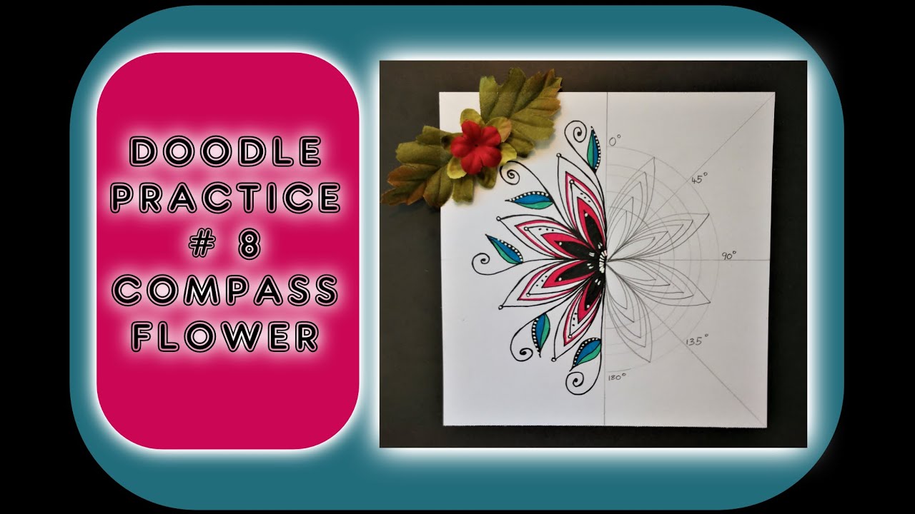 Doodle With Me no. 8 / Geometric Compass Flower - YouTube