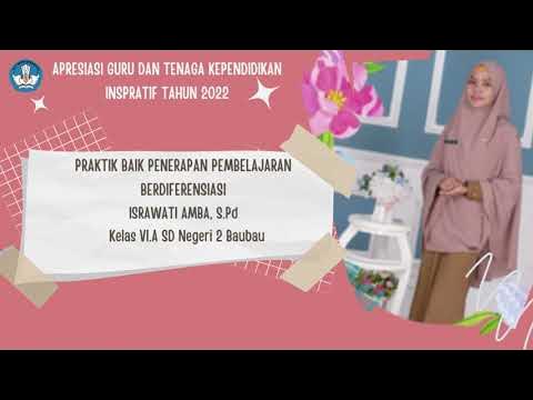 APRESIASI GURU DAN TENAGA KEPENDIDIKAN INSPIRATIF TAHUN 2022 | ISRAWATI AMBA KOTA BAUBAU - YouTube