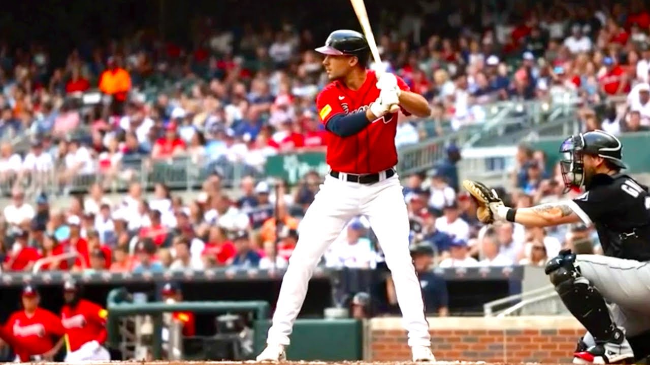 Matt Olson Slow Motion Home Run Baseball Swing Hitting Mechanics ...