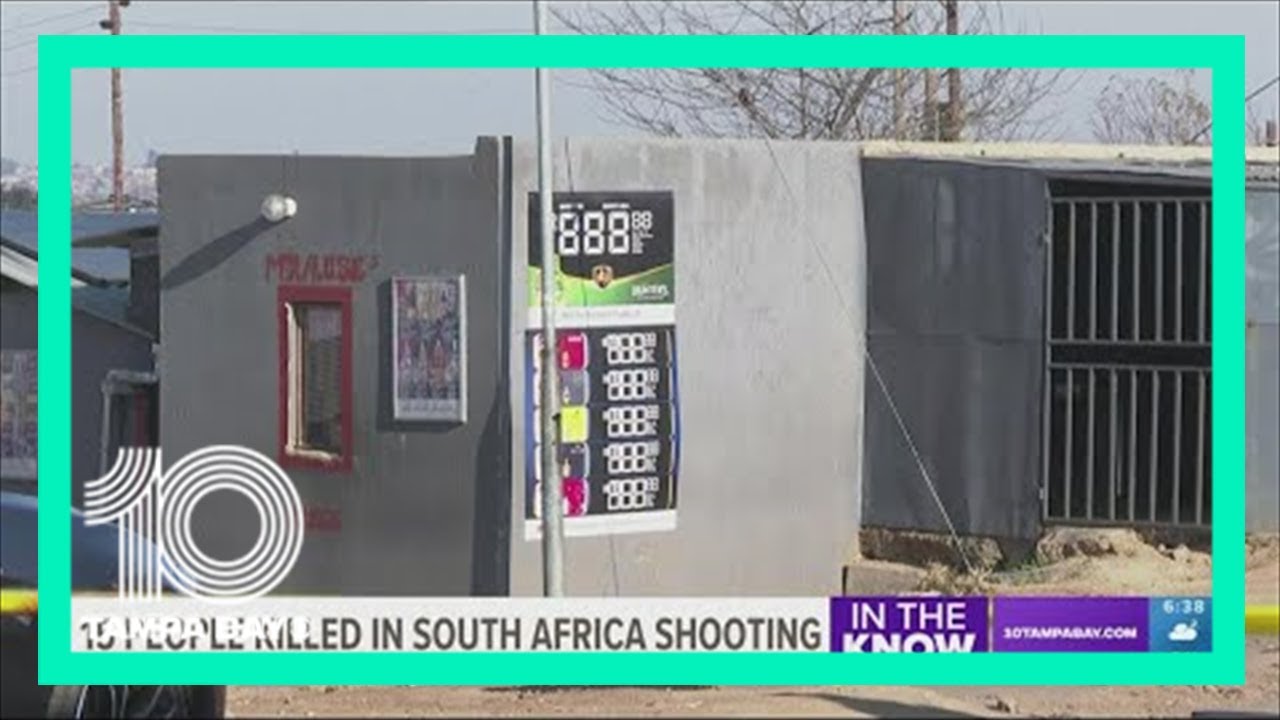 South African police say 15 killed in bar shooting - YouTube