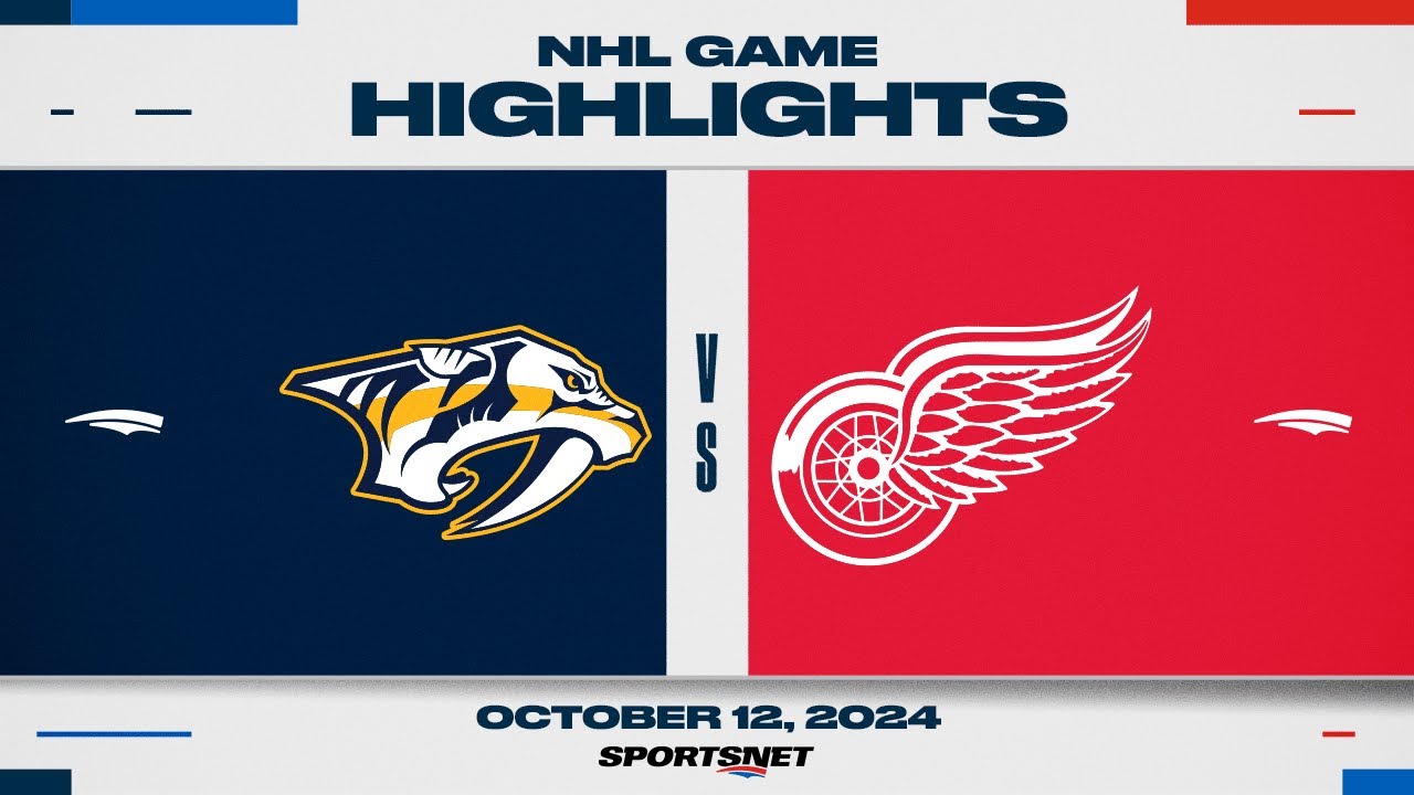 NHL Highlights | Predators vs. Red Wings - October 12, 2024 - YouTube